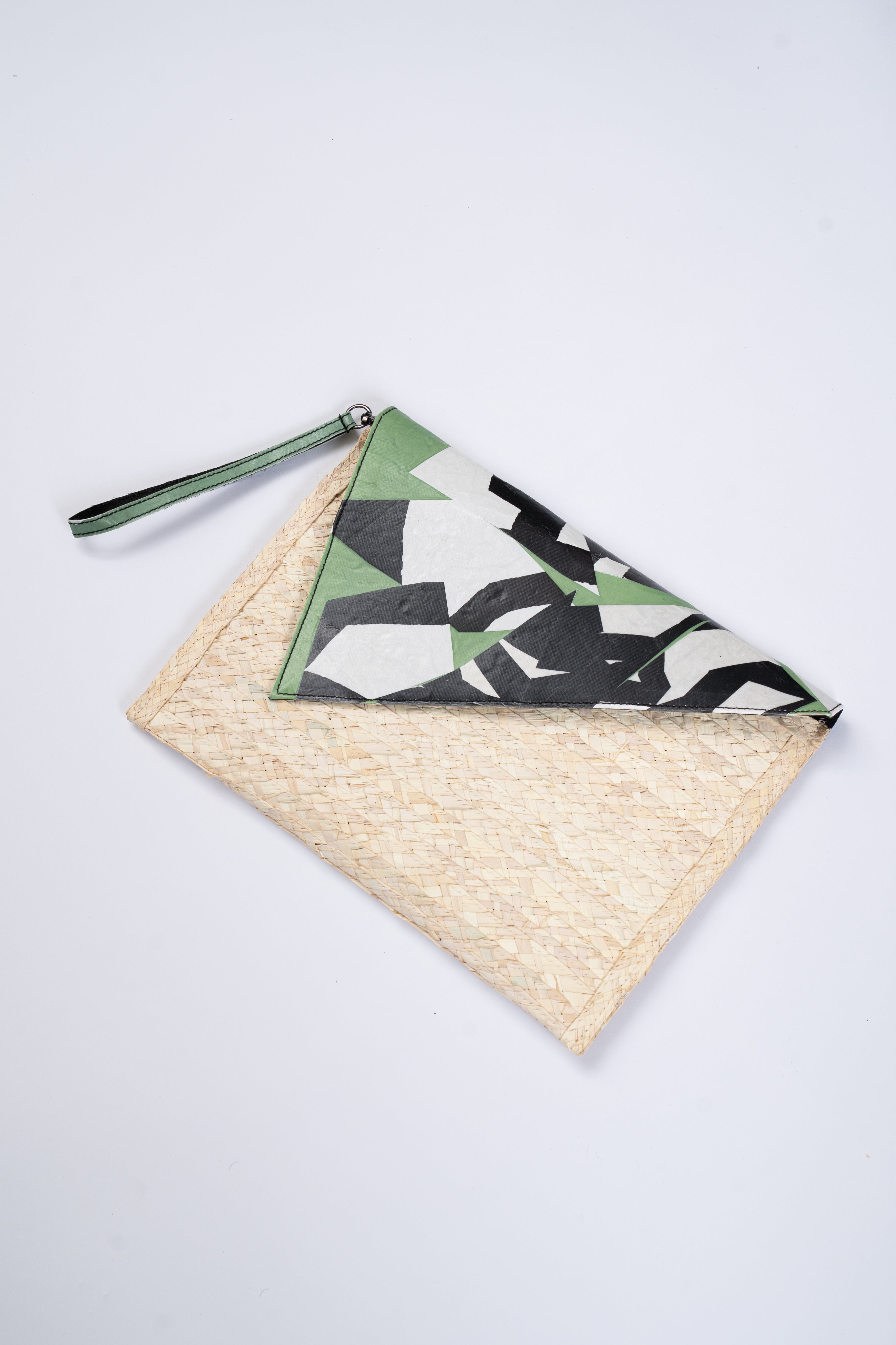 Bay Clutch - Green Origami