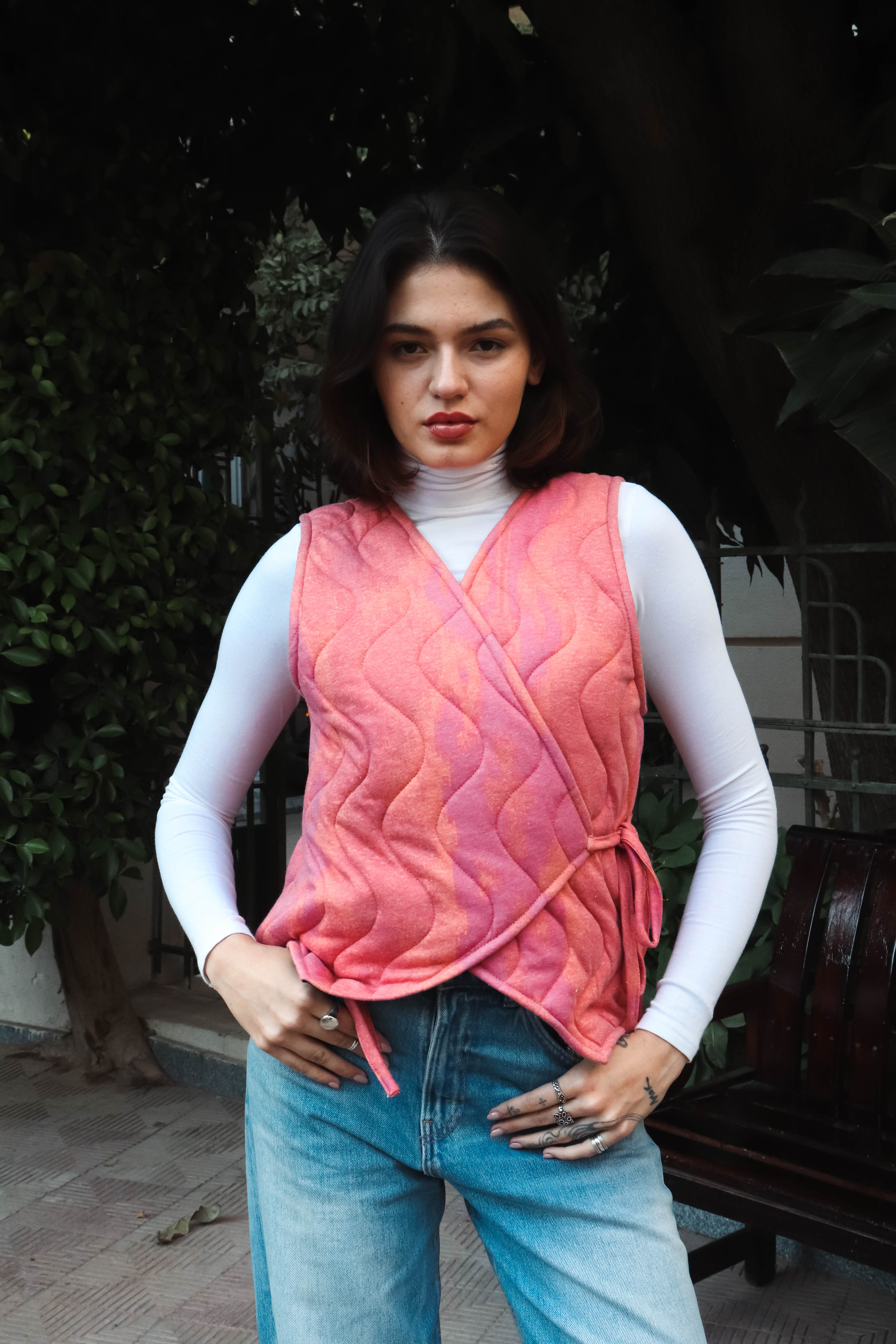 Orange Triangles Vest